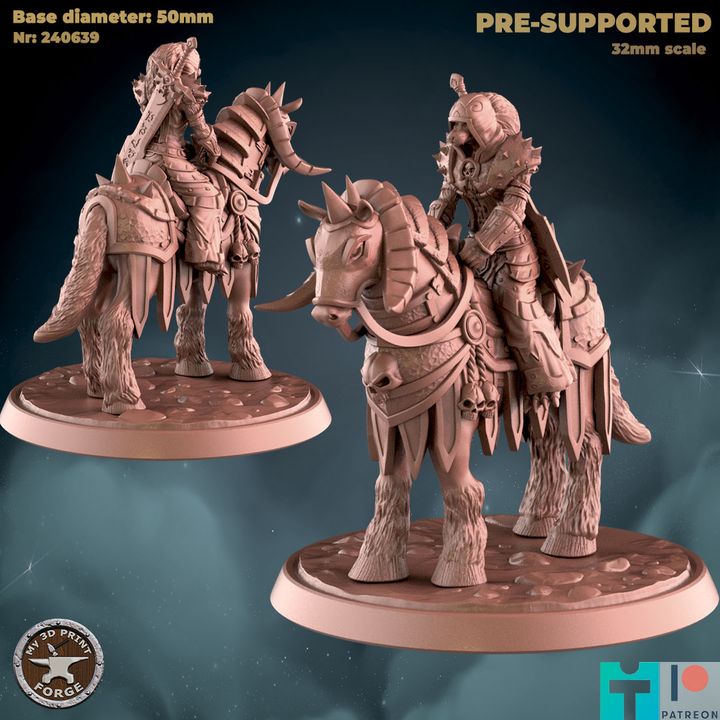 3D Printable Death Knight Worgen Female 3 models by My3DPrintForge