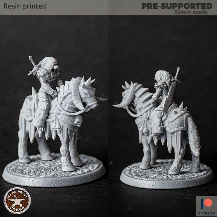 3D Printable Death Knight Worgen Female 3 models by My3DPrintForge