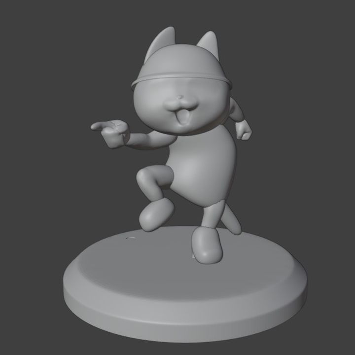 3D Printable all_right!! cat by 계란 (노른자)
