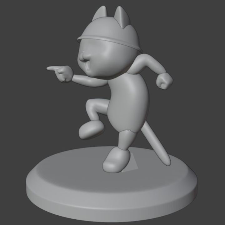 3D Printable all_right!! cat by 계란 (노른자)