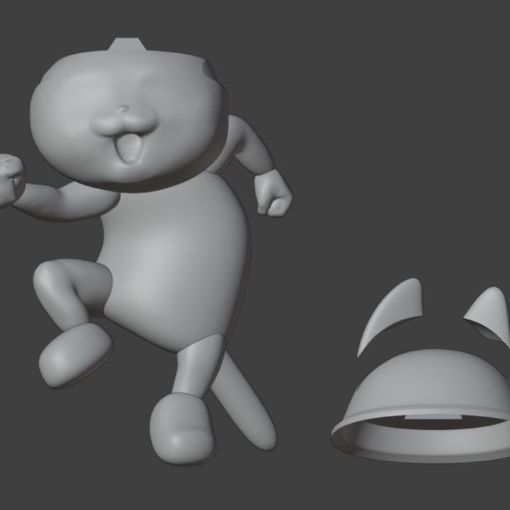3D Printable all_right!! cat by 계란 (노른자)