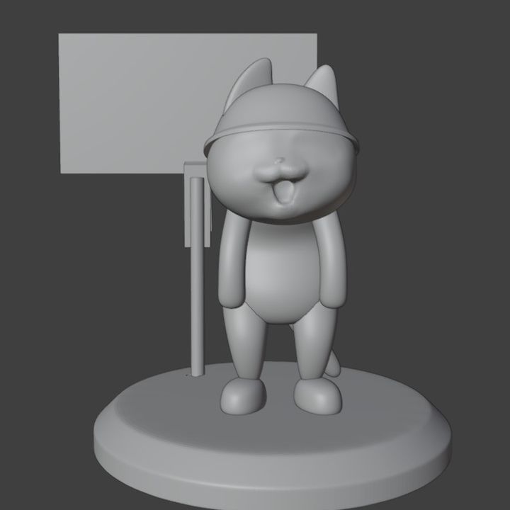 3D Printable stand_cat by 계란 (노른자)