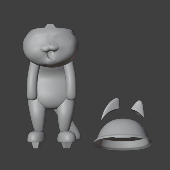 3D Printable stand_cat by 계란 (노른자)
