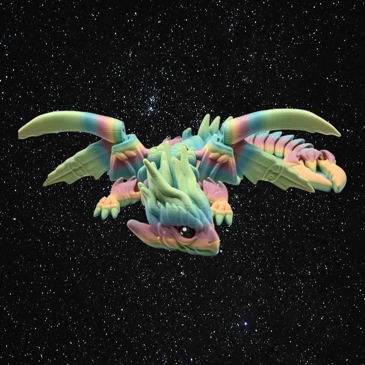 3D Printable Cancer Dragon Flexible by The Dragon's Den