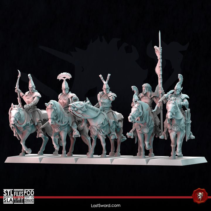 3D Printable Queen’s Guard on horse by LastSword Miniatures