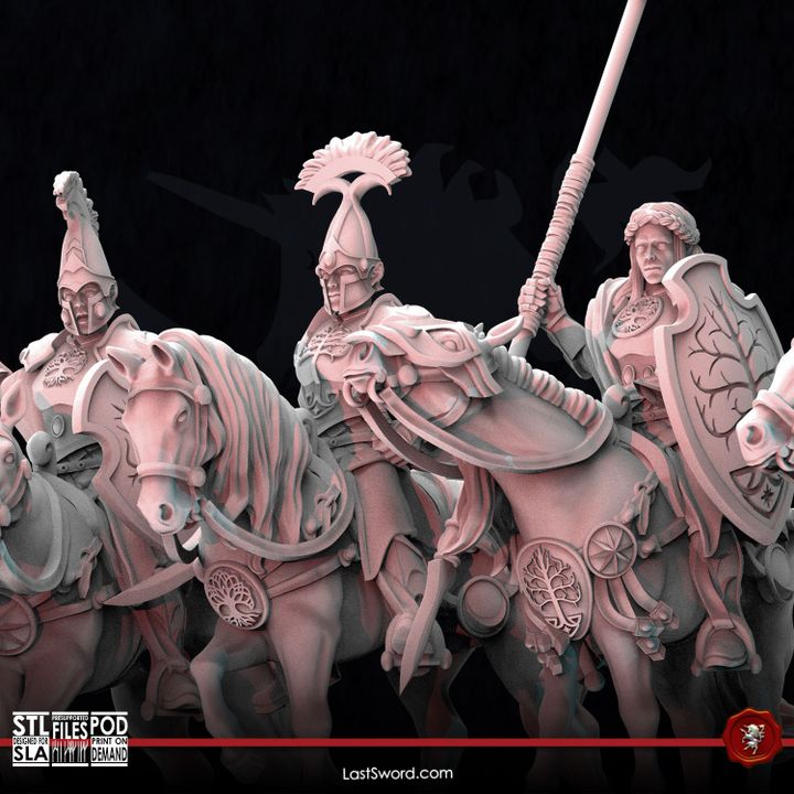 3D Printable Queen’s Guard on horse by LastSword Miniatures