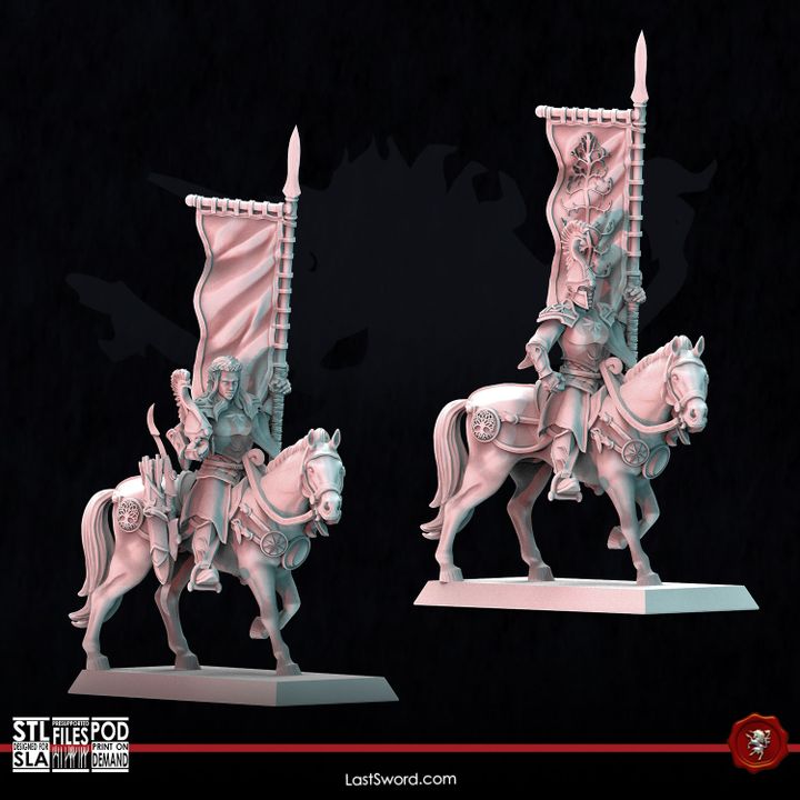 3D Printable Queen’s Guard on horse by LastSword Miniatures
