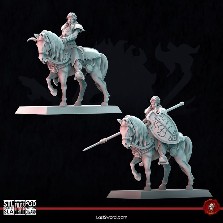 3D Printable Queen’s Guard on horse by LastSword Miniatures