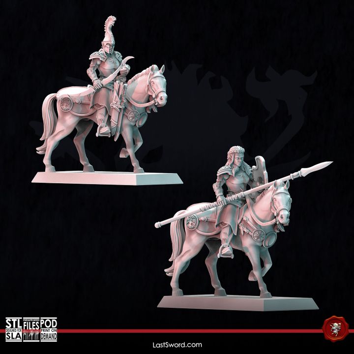 3D Printable Queen’s Guard on horse by LastSword Miniatures