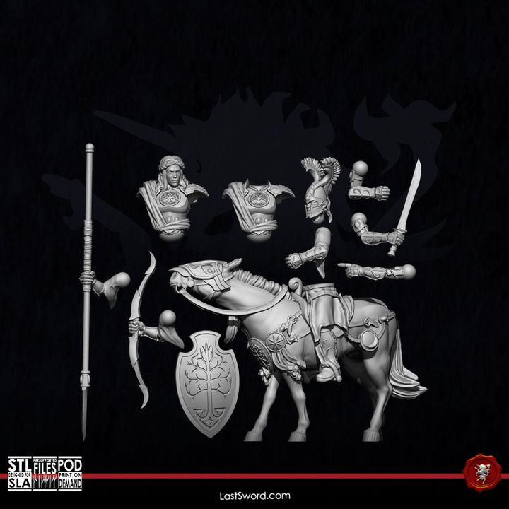 3D Printable Queen’s Guard on horse by LastSword Miniatures