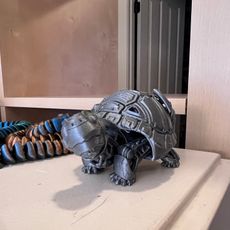 3D Printable RoboTortoise, Articulated fidget, Print-In-Place, Cute ...