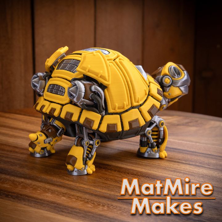 3D Printable RoboTortoise, Articulated fidget, Print-In-Place, Cute ...