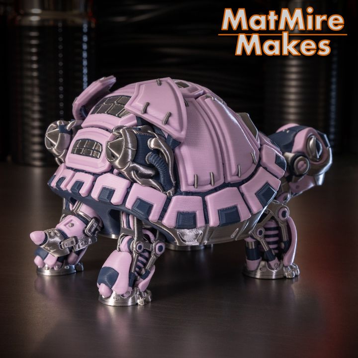 3D Printable RoboTortoise, Articulated fidget, Print-In-Place, Cute ...