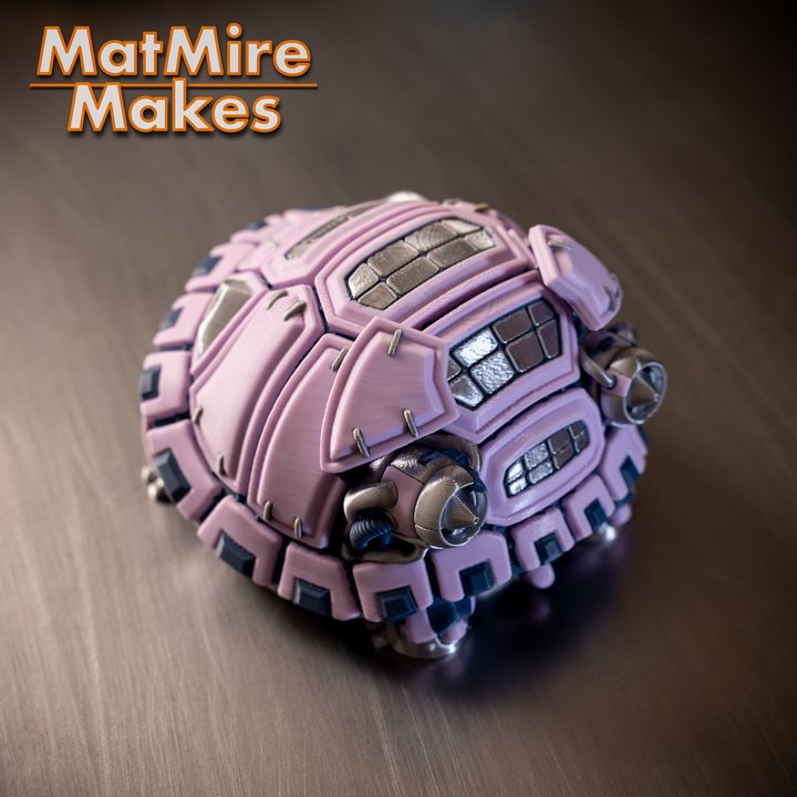 3D Printable RoboTortoise, Articulated fidget, Print-In-Place, Cute ...