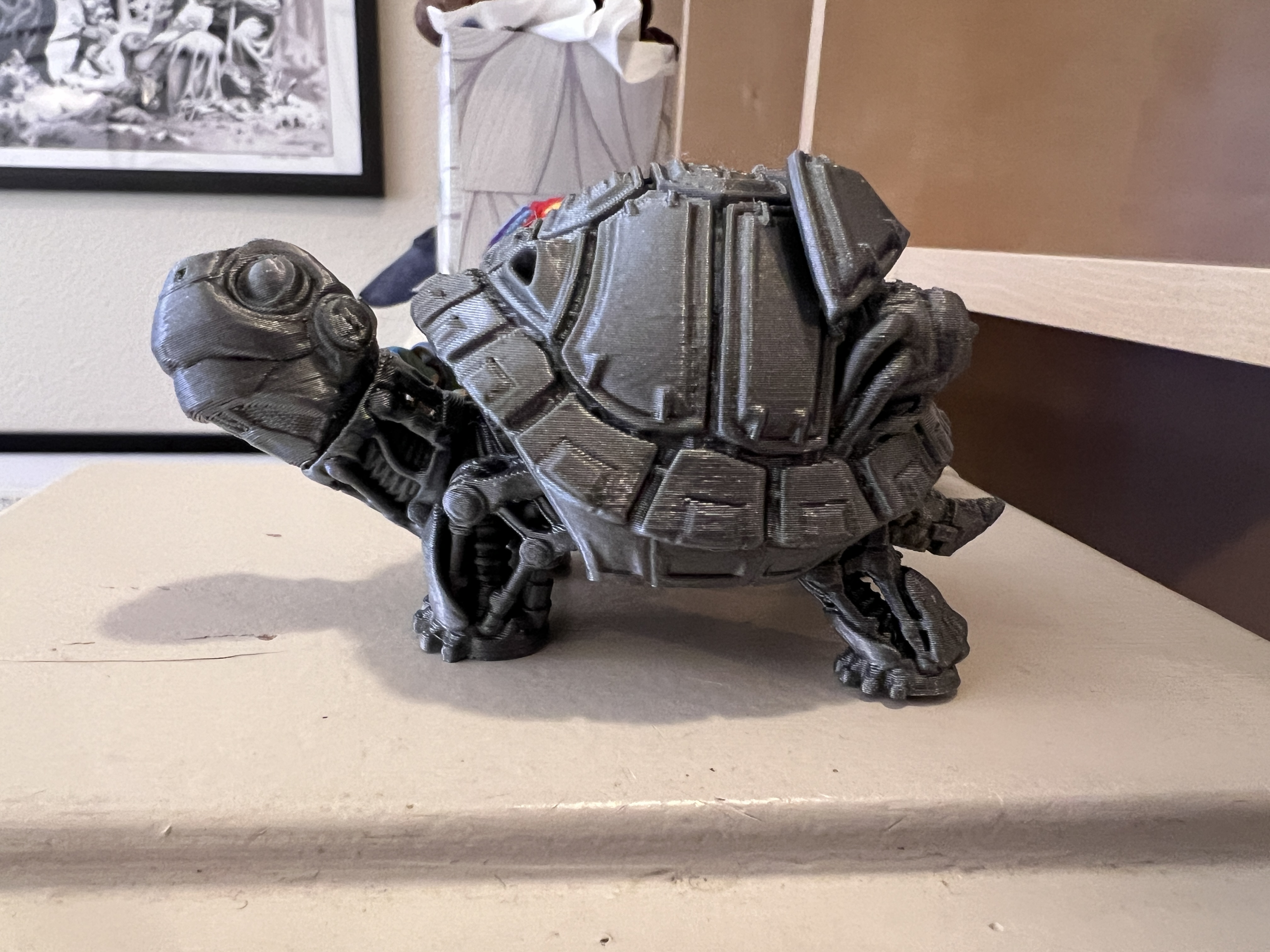 3D Printable RoboTortoise, Articulated fidget, Print-In-Place, Cute ...