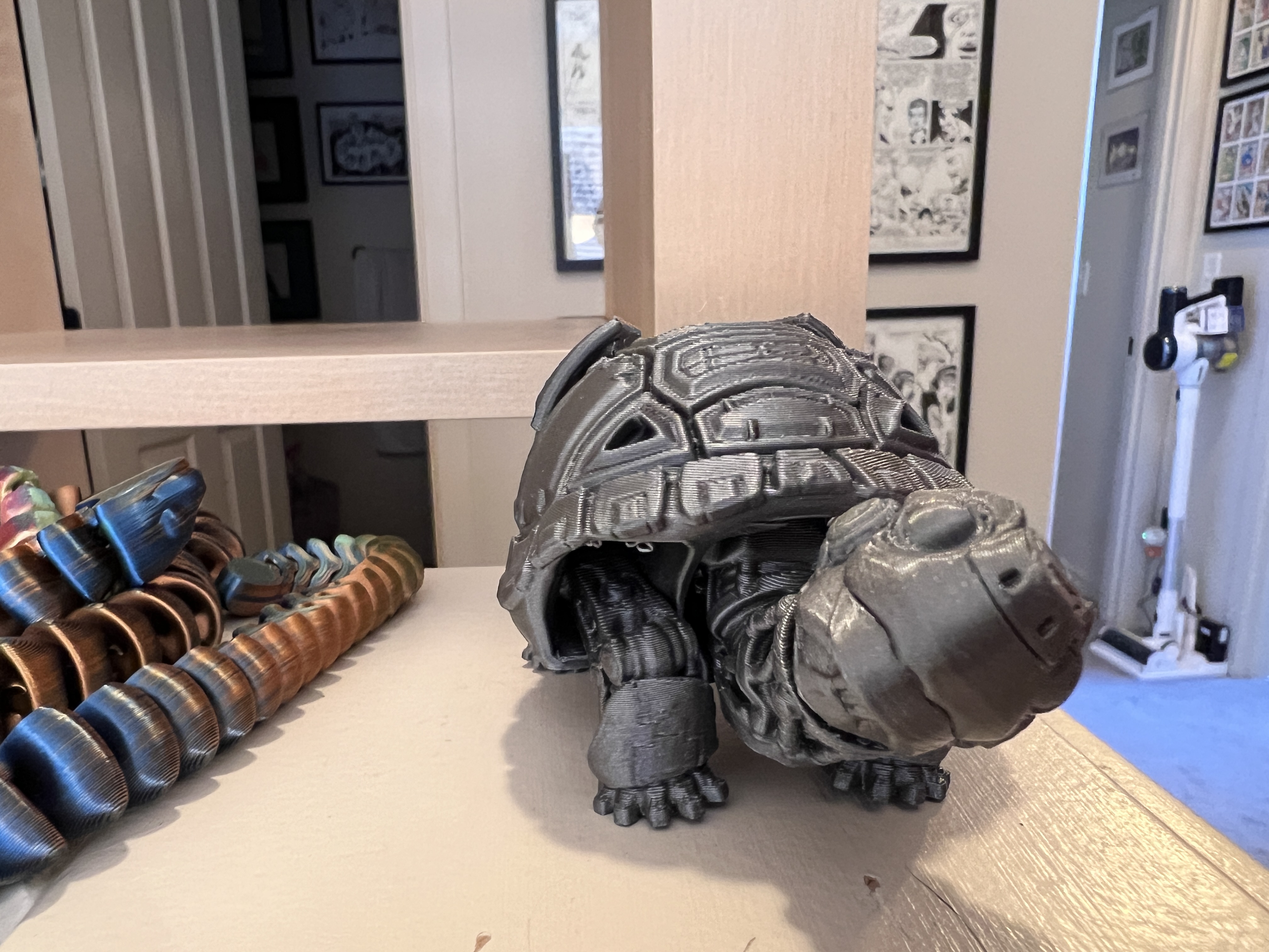 3D Printable RoboTortoise, Articulated fidget, Print-In-Place, Cute ...