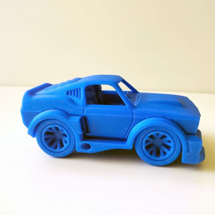 3D Printable Ford Mustang Shelby GT500 Cartoon Model - print in place ...