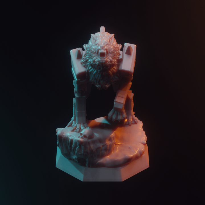 3D Printable Cyber Wolf A - S01E02 - 32mm by Metal Quest