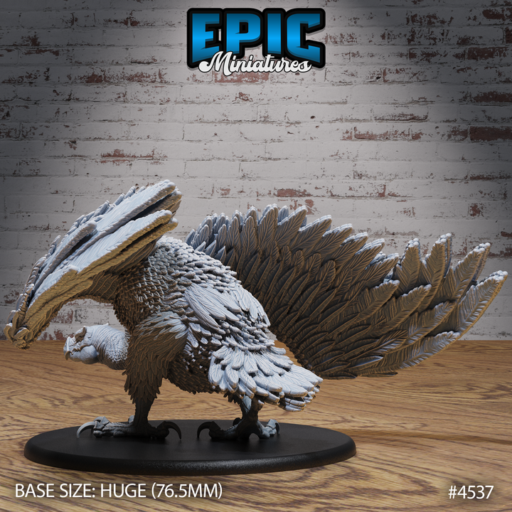 3D Printable Giant Vulture / Winged Bird / Feathered Beast / Pink Head ...