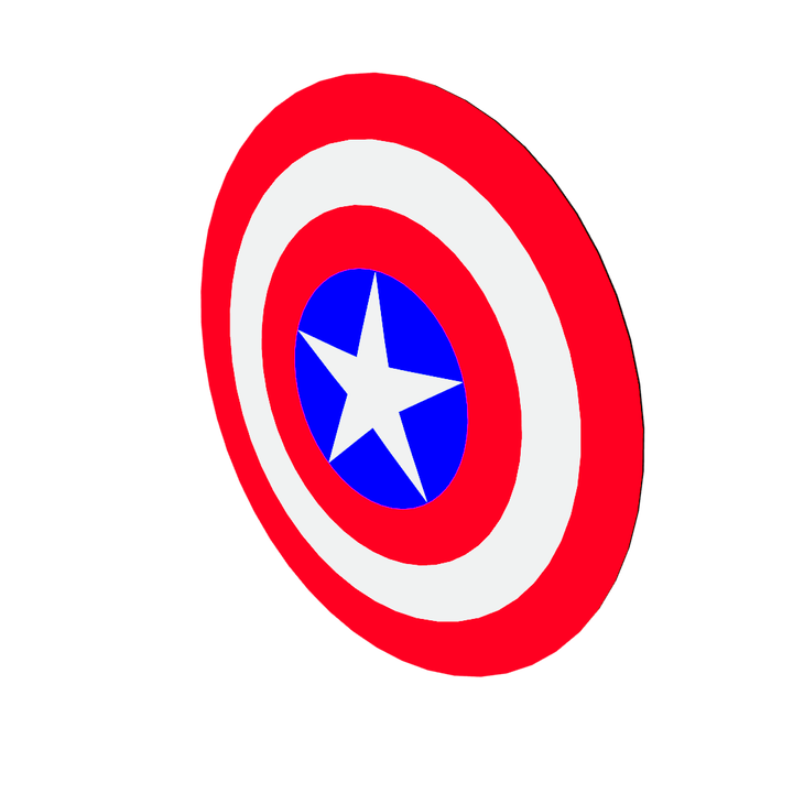 3D Printable Captain America Sheild by Meraj Fathi