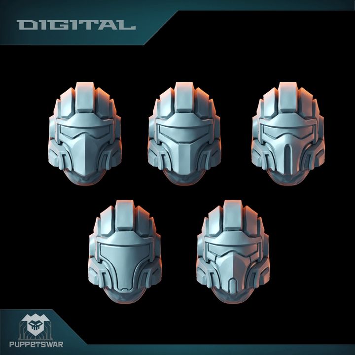 3D Printable Spec Ops Helmets by Puppetswar Miniatures