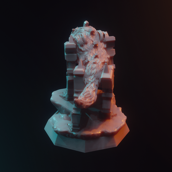 3D Printable Cyber Wolf B - S01E02 - 32mm by Metal Quest