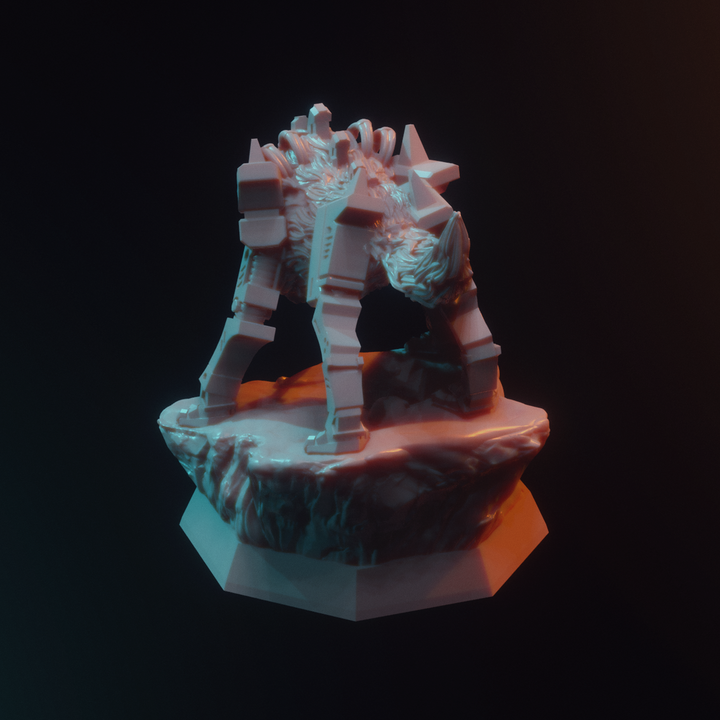 3D Printable Cyber Wolf C - S01E02 - 32mm by Metal Quest