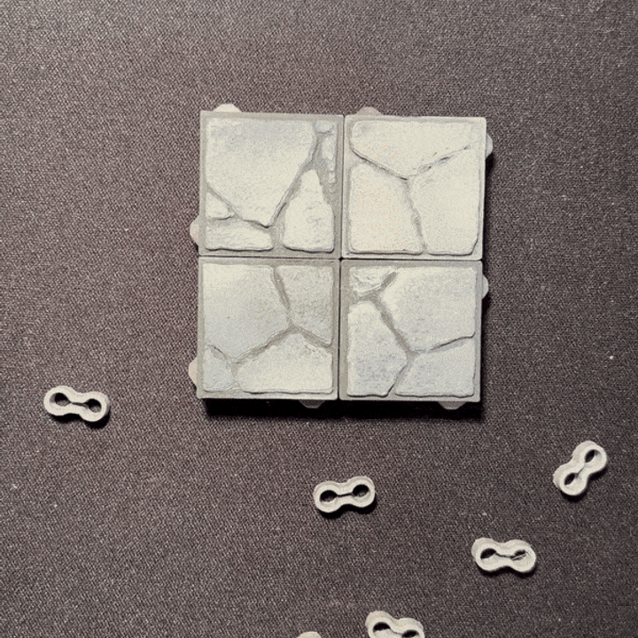 3D Printable The Universal Dungeon - Test tiles + link by HexCellar