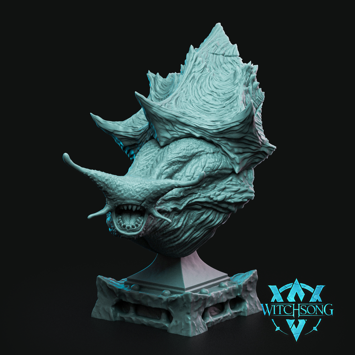 3D Printable Bust - Slug, the Snail God by Witchsong Miniatures