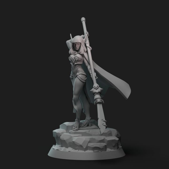 3D Printable MINIATURE ELF DUNGEONS AND DRAGONS WARGAME by Alice