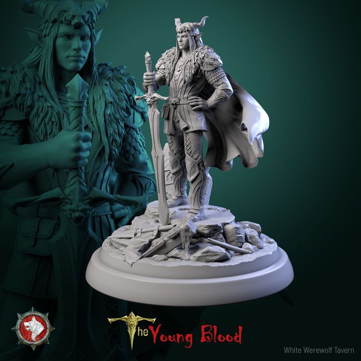 3D Printable Taerith Silent Step 32mm and 75mm pre-supported by White ...