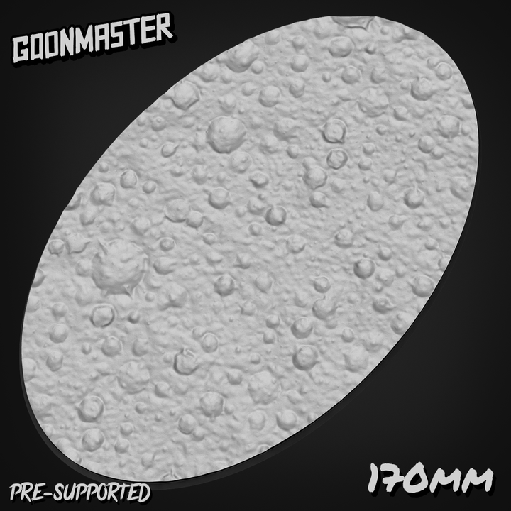 3D Printable Moon Crater Base Set by Goon Master