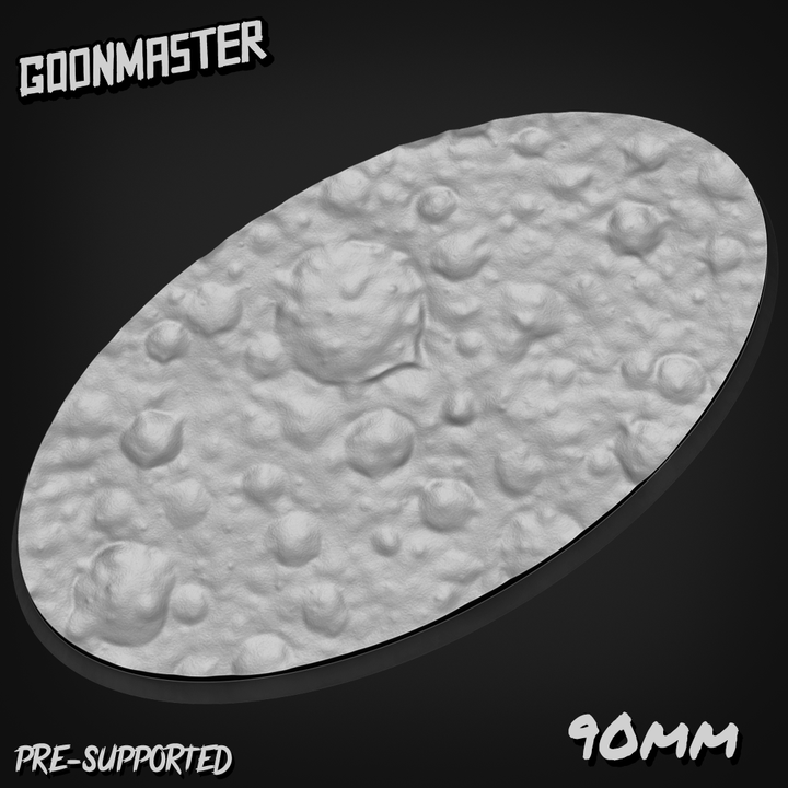 3D Printable Moon Crater Base Set by Goon Master