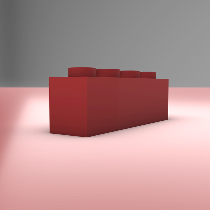 3D Printable LEGO Brick 1X4 by VLAD-MARIUS