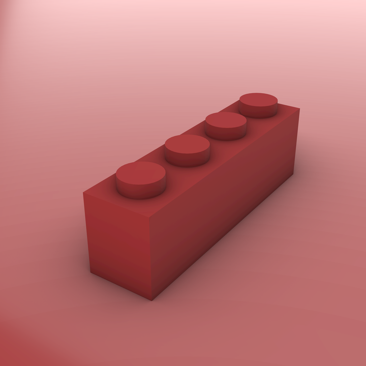 3D Printable LEGO Brick 1X4 by VLAD-MARIUS