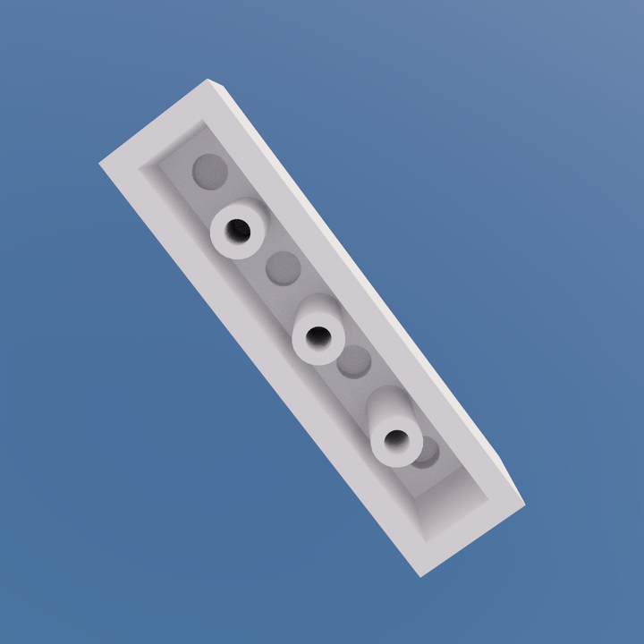 3D Printable LEGO Brick - 1X4 by VLAD-MARIUS