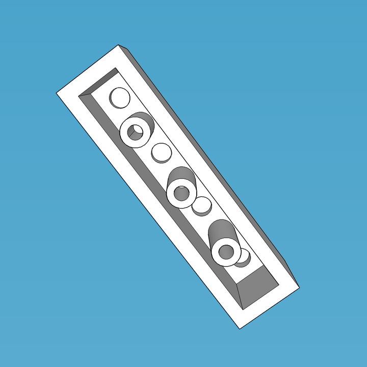 3D Printable LEGO Brick - 1X4 by VLAD-MARIUS