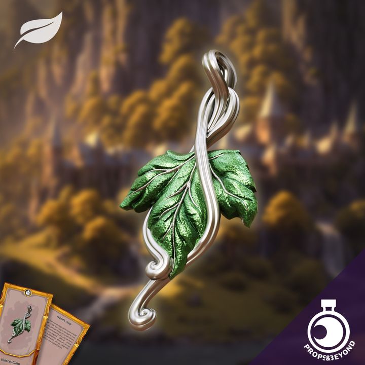 3D Printable Elven Cloak Clasp by Props&Beyond