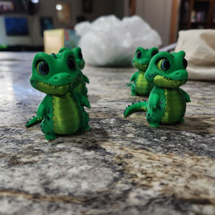 3D Printable Fluffy the Alligator by Erynn