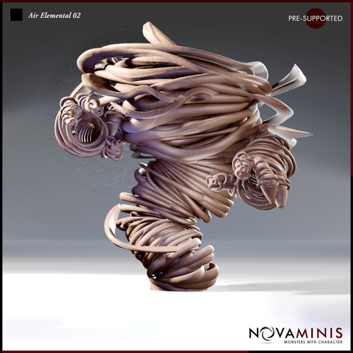 3D Printable Air Elemental 02 by NOVAMINIS