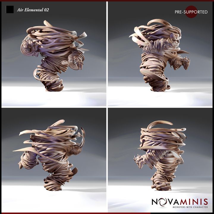 3D Printable Air Elemental 02 by NOVAMINIS
