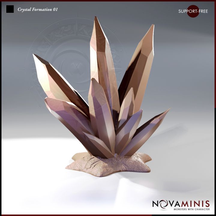 3D Printable Crystal Formation 01 by NovaMinis