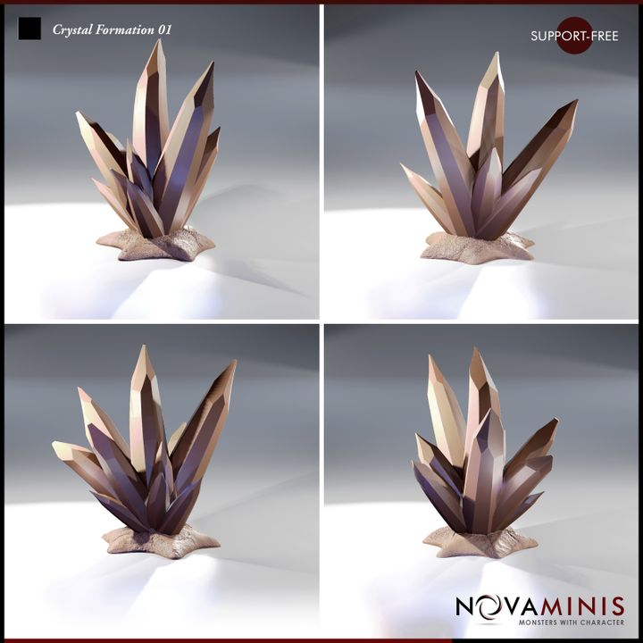 3D Printable Crystal Formation 01 by NovaMinis
