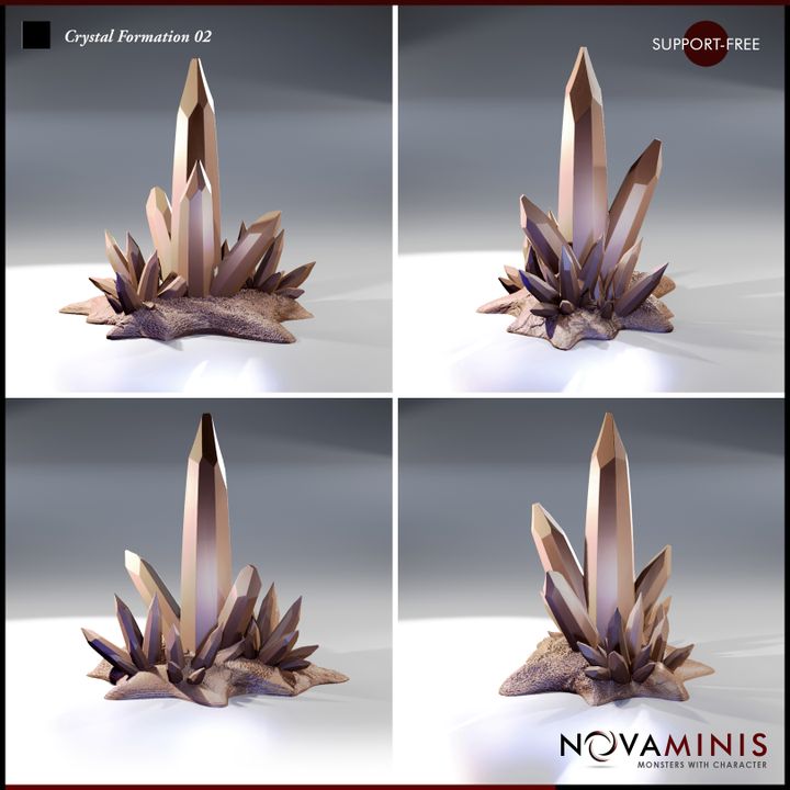 3D Printable Crystal Formation 02 by NOVAMINIS