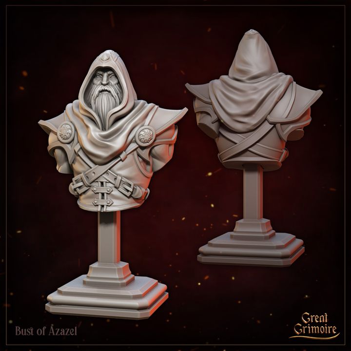 3D Printable Bust of Azazel and Erebeth by Great Grimoire