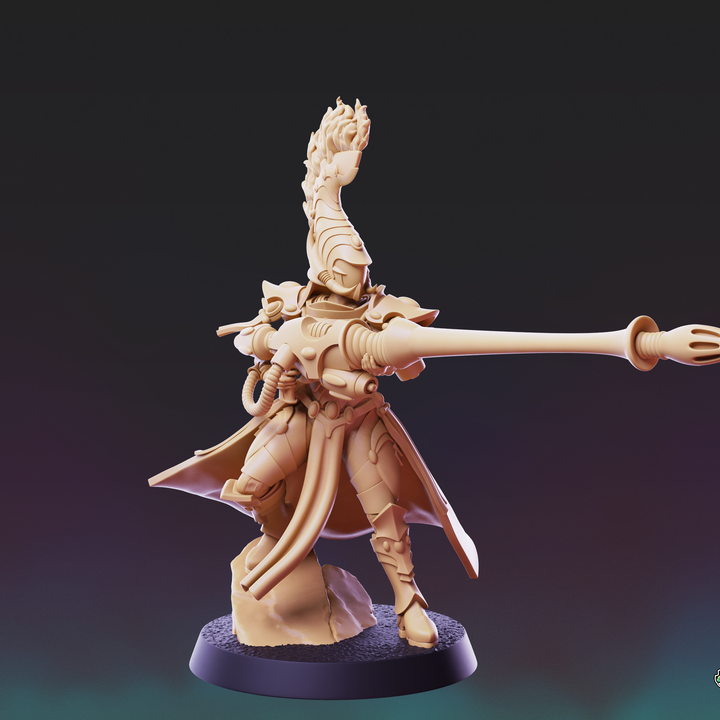 3D Printable Space Elf Subjugator Female - Loyalty Leader + Pinups by ...