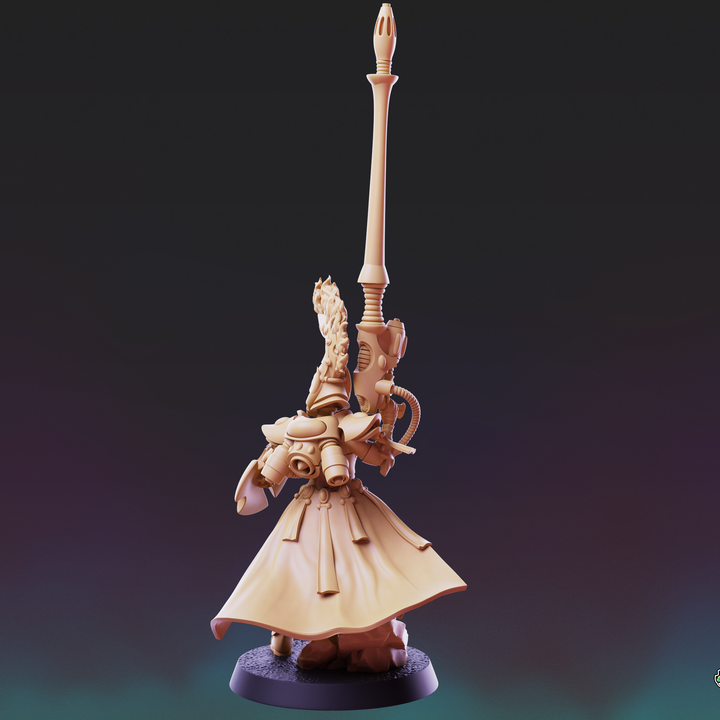 3D Printable Space Elf Subjugator Male - Leader by PSMiniatures