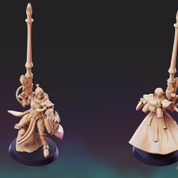 3D Printable Space Elf Subjugator Male - Leader by PSMiniatures