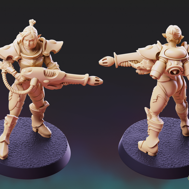3D Printable Space Elf Subjugator Male - Bundle by PSMiniatures