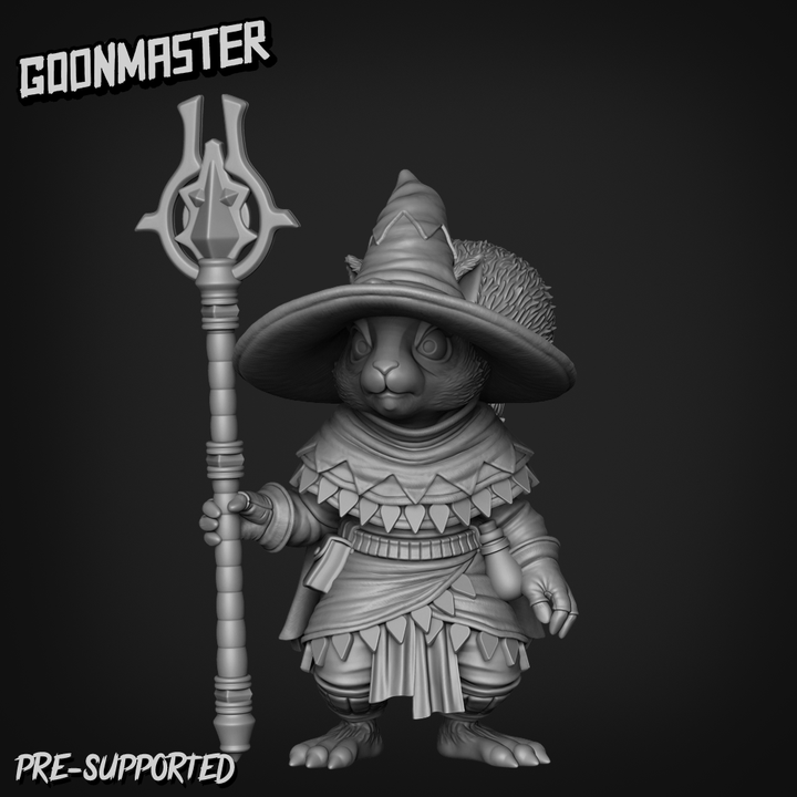 3D Printable Squirrel Wizard 1 by Goon Master